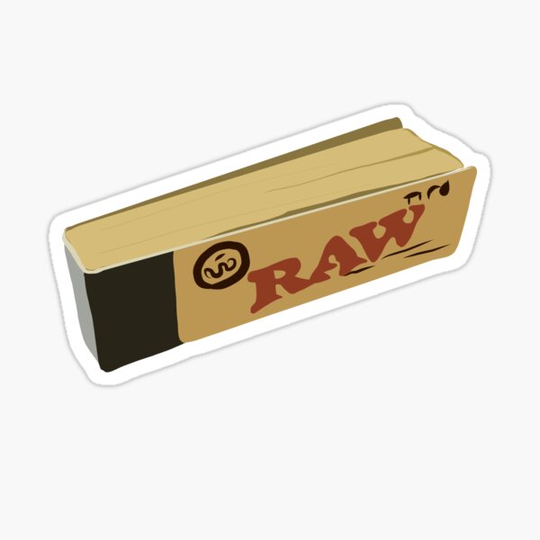 Raw” joint rolling paper design" Sticker for Sale by scomerford19 ...