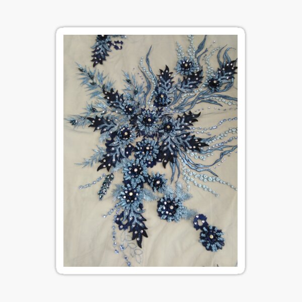 "Lace motive in blue mood" Sticker by dombrune | Redbubble