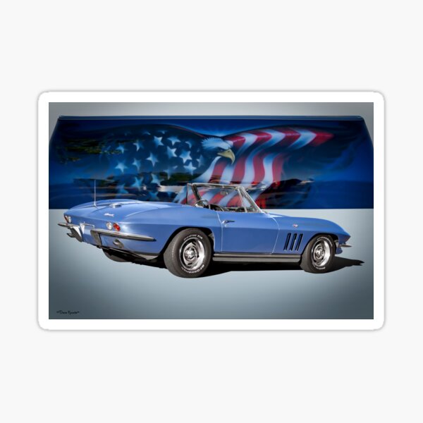 "1965 Chevrolet Corvette Convertible" Sticker for Sale by DaveKoontz ...