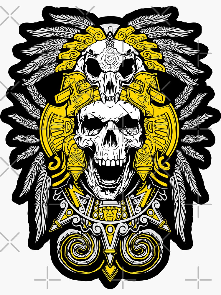 "AZTEC Warrior" Sticker by ROJOCELESTEMX | Redbubble