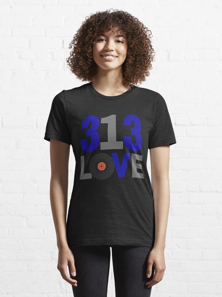 "Detroit 313 Love" T-shirt for Sale by tinalanette | Redbubble ...