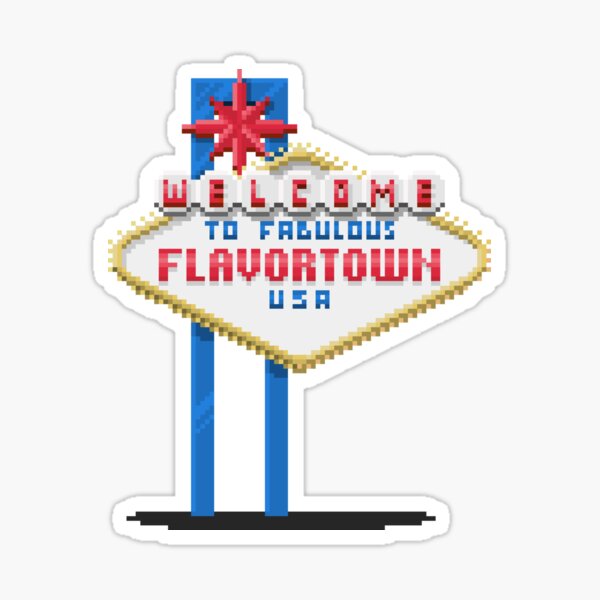 "Flavortown, USA!" Sticker for Sale by Rilly579 | Redbubble