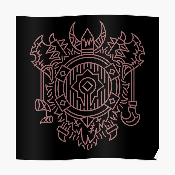 "Outlandish Anger – Allied Race Crest" Poster by dcmjs | Redbubble