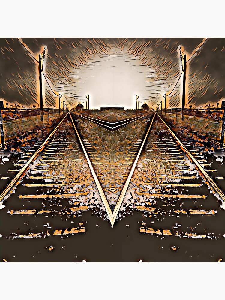 "TRAIN TRACKS. DIVERGENT VIEW.... INFINITE POSSIBILITIES" Sticker for ...