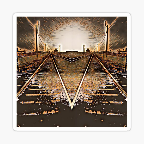 "TRAIN TRACKS. DIVERGENT VIEW.... INFINITE POSSIBILITIES" Sticker for ...