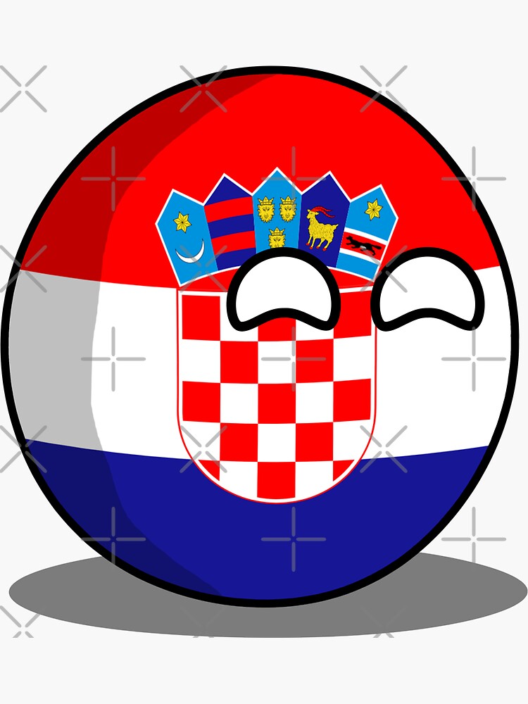 "Croatia CountryBall" Sticker by DrawingAle | Redbubble
