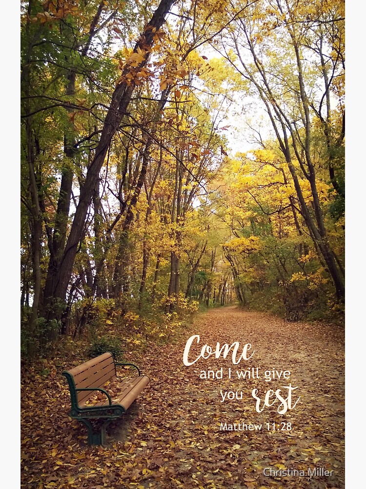 "Come Rest" Sticker by cmariemil | Redbubble