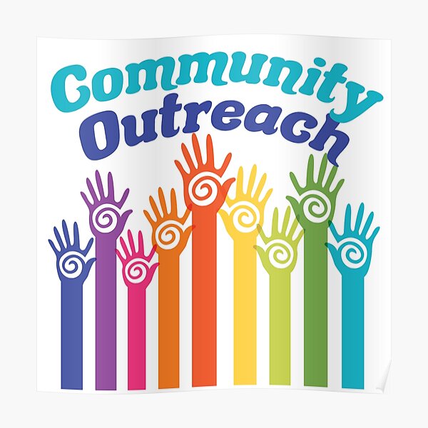"Community Outreach Helping Hands" Poster for Sale by elishamarie28 ...