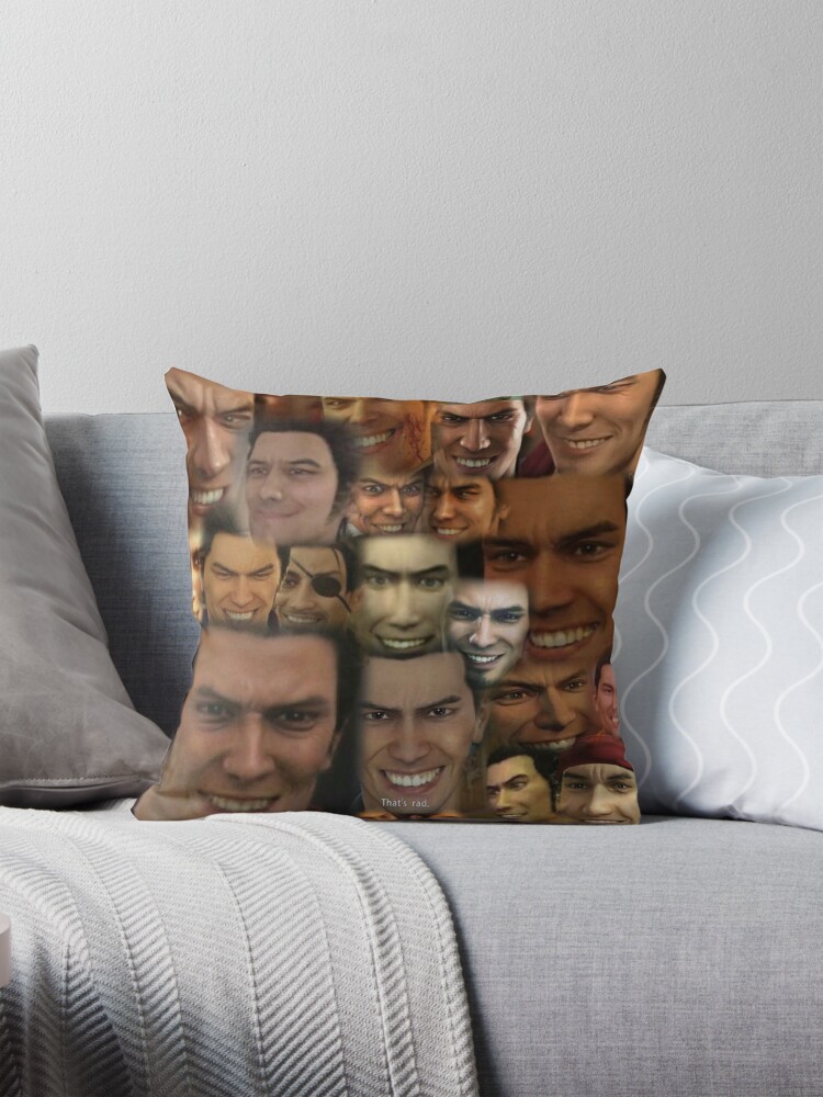 "Happy Kazuma Kiryu :)" Pillow for Sale by ahkosorsomesayk | Redbubble