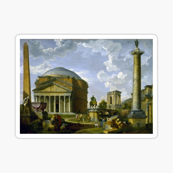 "Fantasy View with the Pantheon and other Monuments of Ancient Rome ...