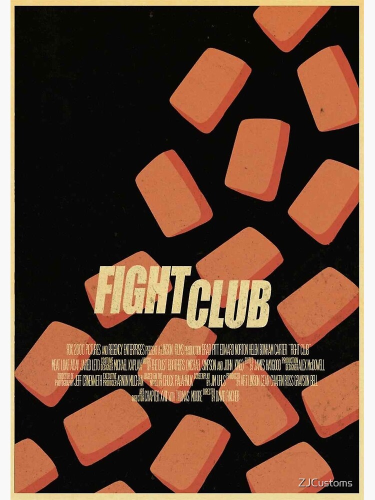 Póster «Póster Fan Fight Club hecho» de ZJCustoms | Redbubble