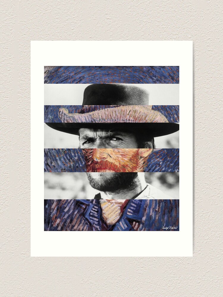 "Self Portrait by Vincent Van Gogh and Clint Eastwood" Art Print for ...