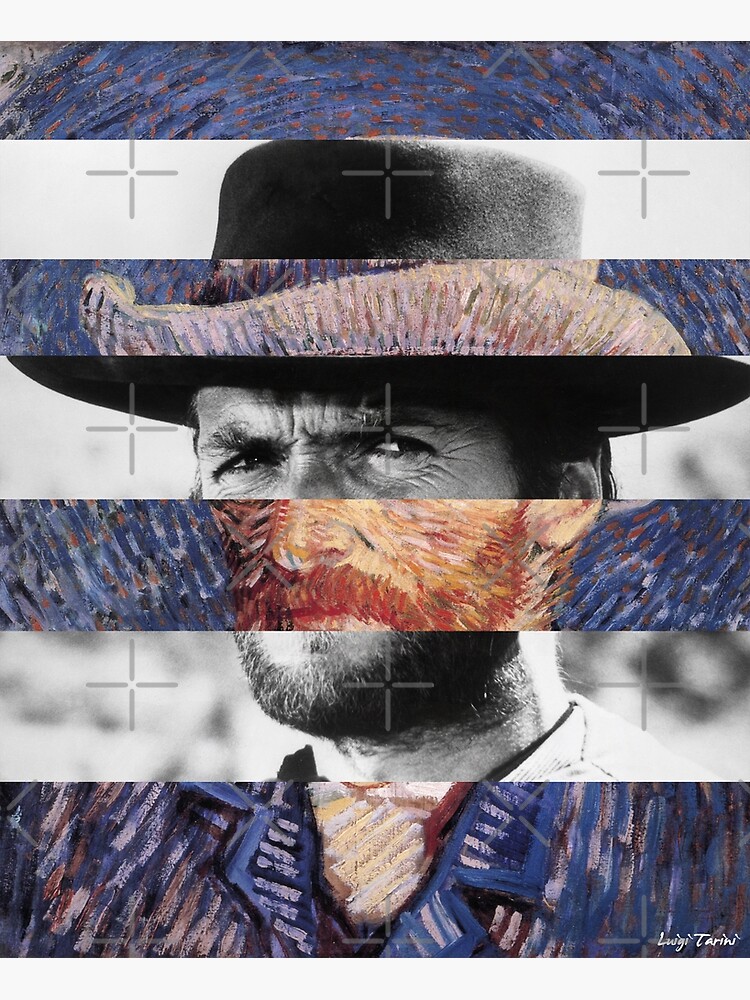 Self Portrait by Vincent Van Gogh and Clint Eastwood Premium Matte ...