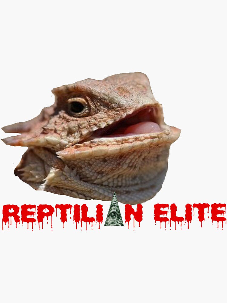 "Reptilian Elite " Sticker by faunbon | Redbubble
