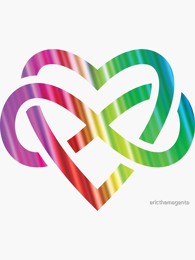 Pegatina «Poliamor Infinito Símbolo del corazón Amor interminable ...