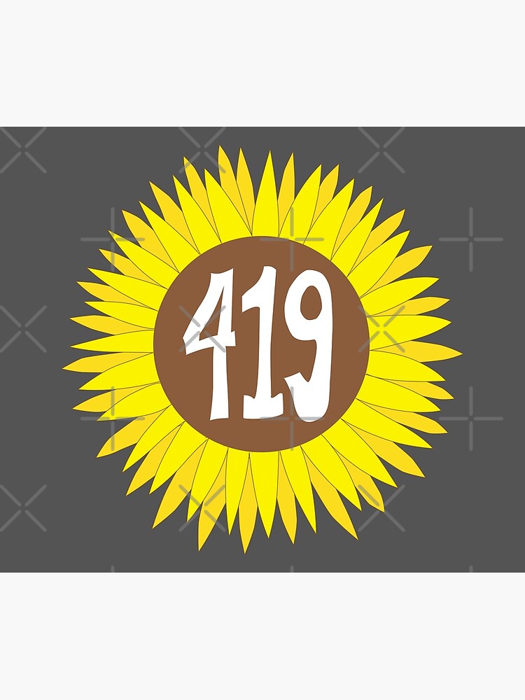 "Hand Drawn Ohio Sunflower 419 Area Code" Poster by itsrturn | Redbubble