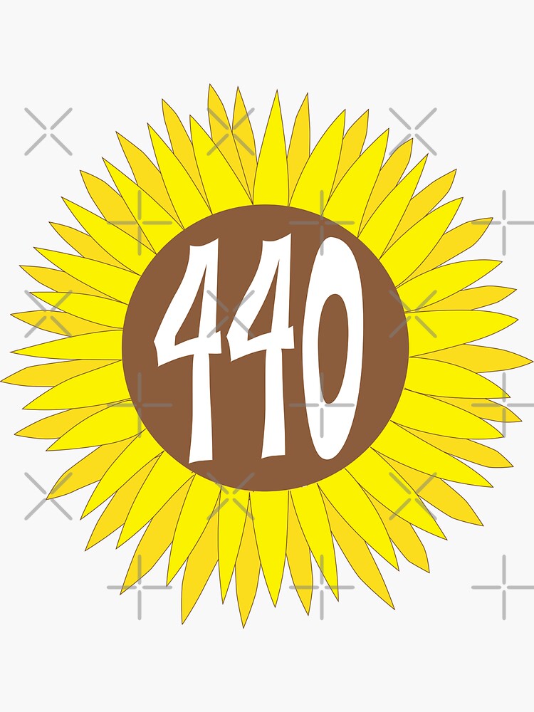 "Hand Drawn Ohio Sunflower 440 Area Code" Sticker for Sale by itsrturn ...