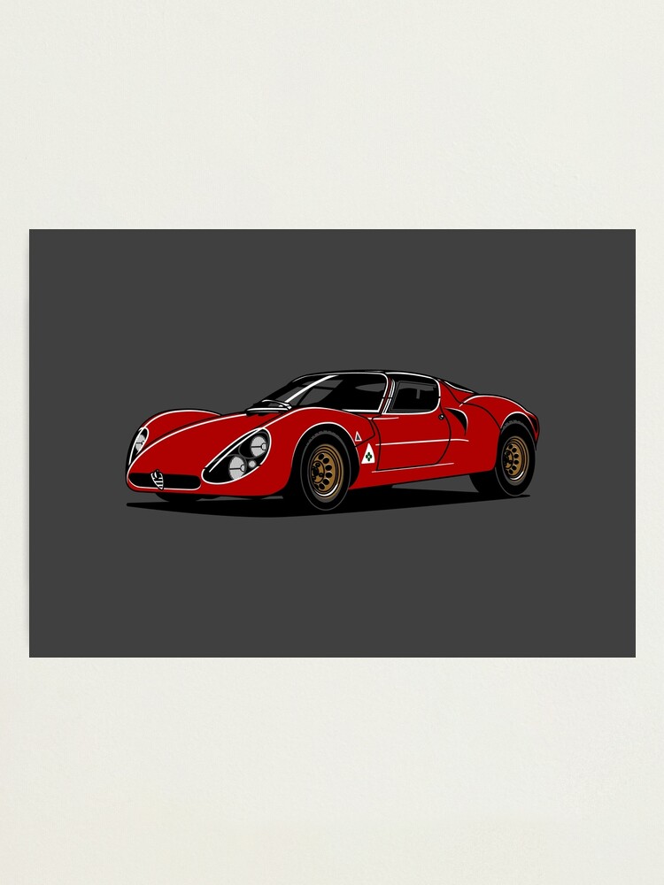 "Tipo 33 Stradale Classic Sports Car" Photographic Print for Sale by ...