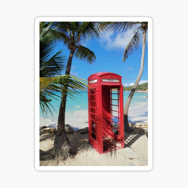 "Red phone booth" Sticker for Sale by AndradaArt | Redbubble