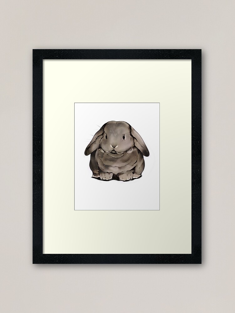 "Mini Lop " Framed Art Print for Sale by brightstag | Redbubble