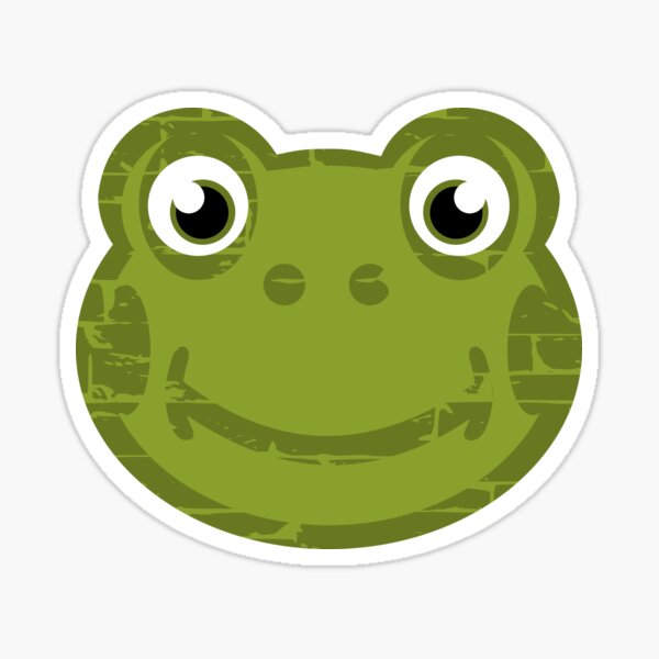 "Cute Frog Face" Sticker for Sale by piedaydesigns | Redbubble