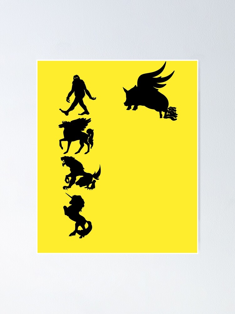 Póster «Flying Pig Pooping Bacon y otras criaturas míticas» de ...