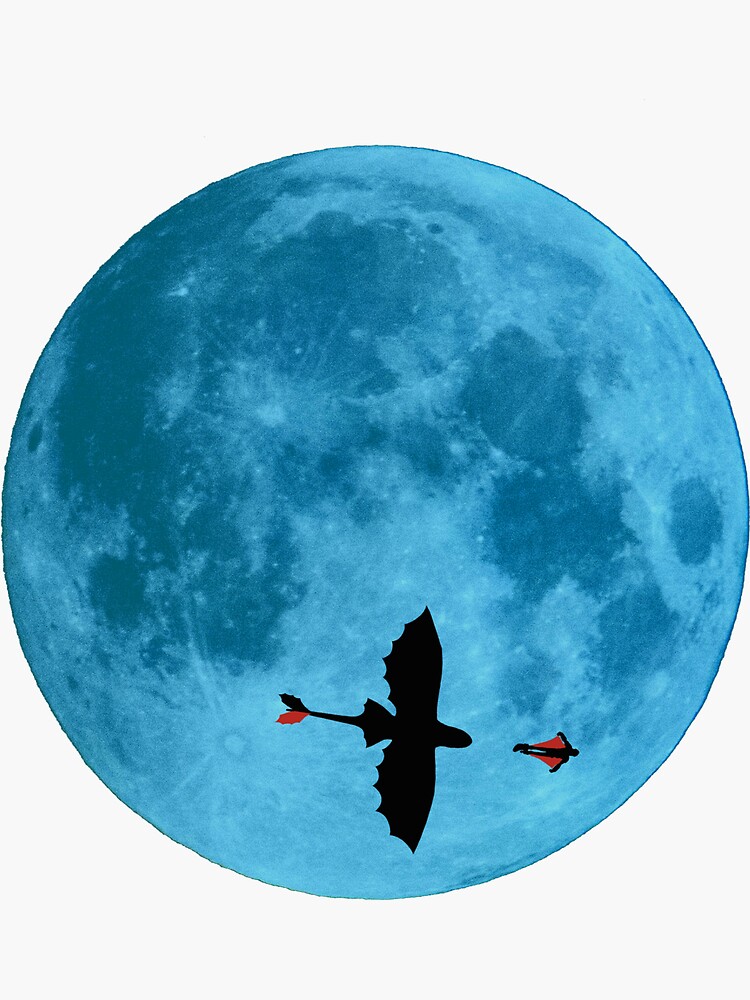 "Toothless Moon" Sticker for Sale by alainamcnab | Redbubble
