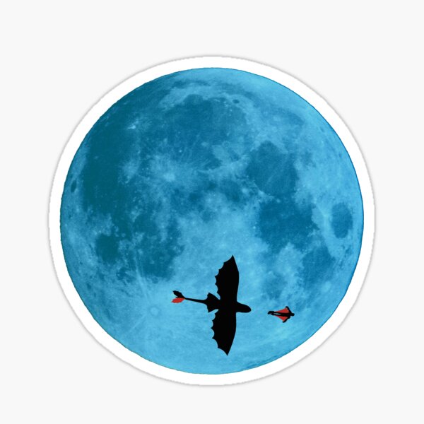 "Toothless Moon" Sticker for Sale by alainamcnab | Redbubble