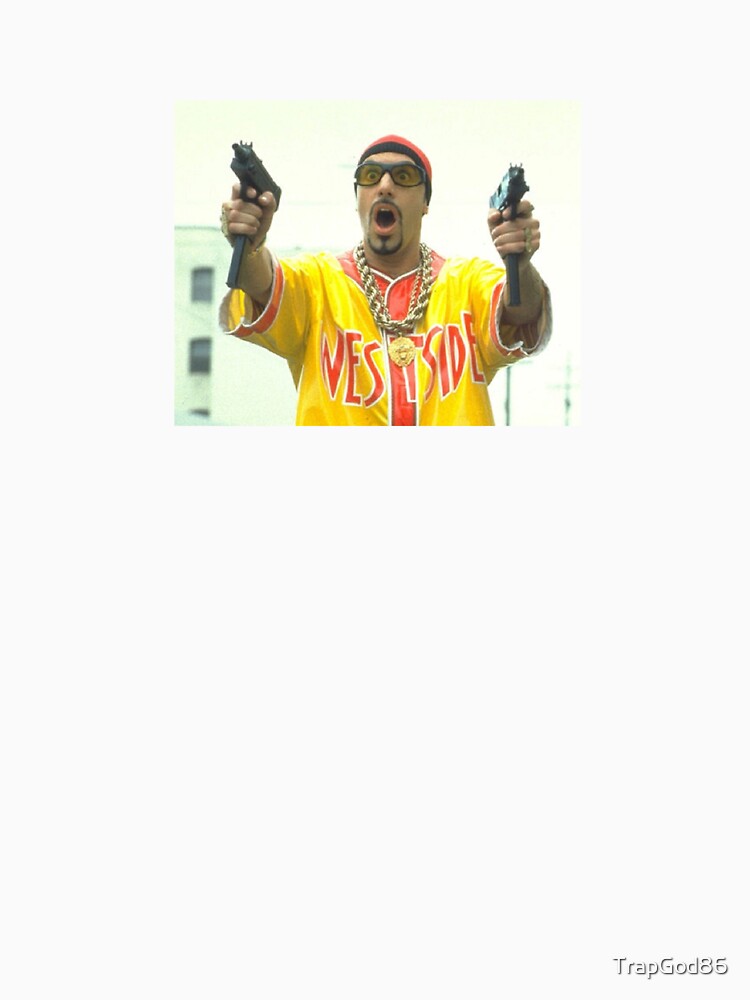 "Ali G Guns westside" Essential T-Shirt for Sale by TrapGod86 | Redbubble