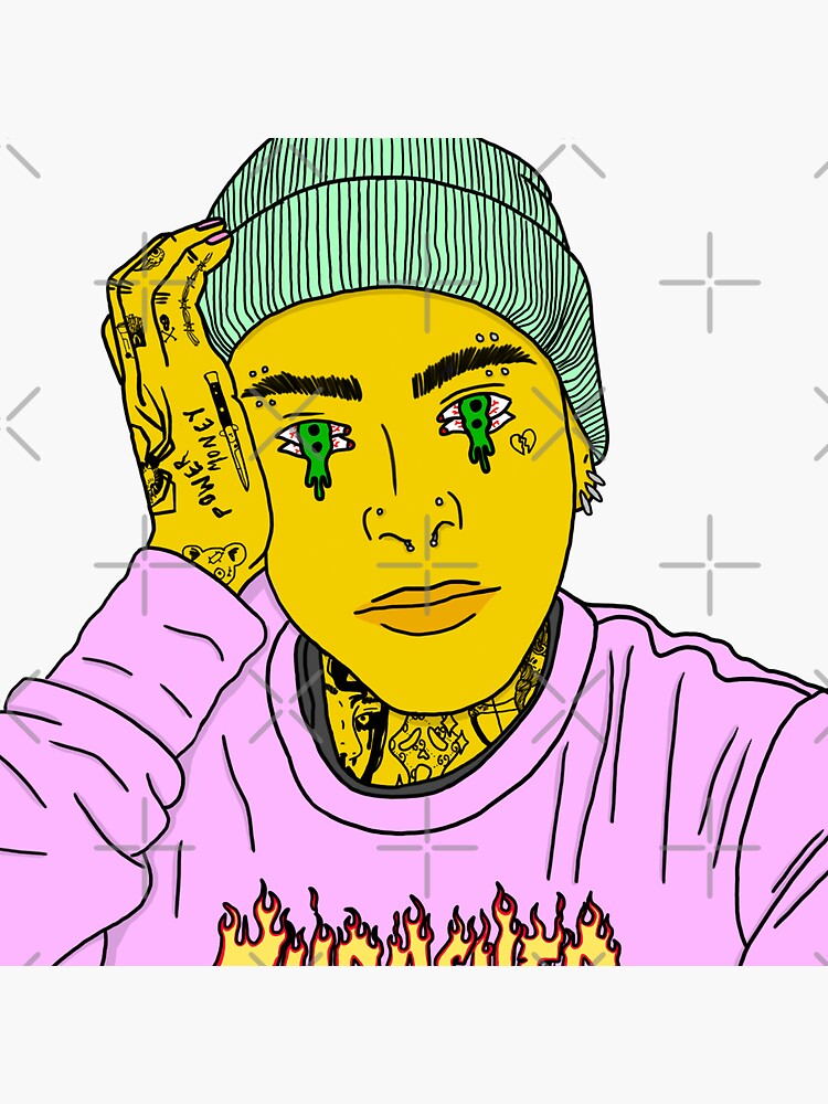 "trippy skater boy" Sticker for Sale by ten17 | Redbubble