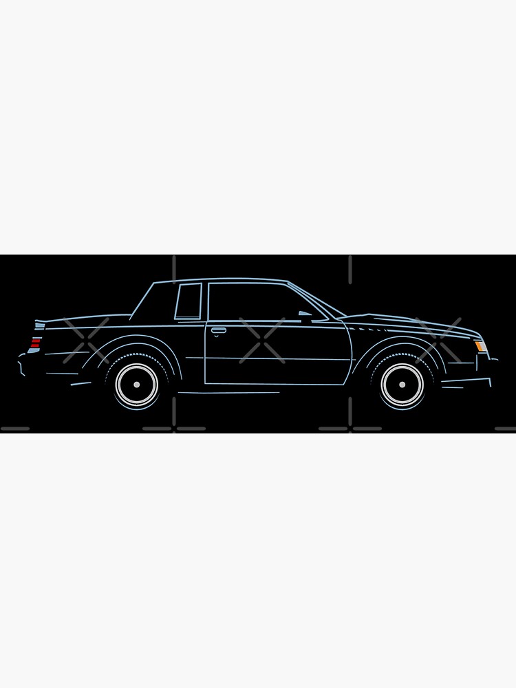 "GNX Muscle Road Car" Sticker for Sale by Design by Twain | Redbubble
