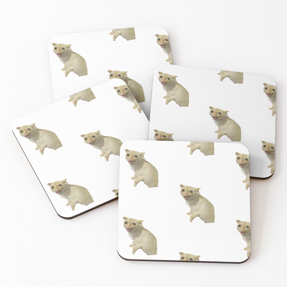 "coughing cat meme" Sticker for Sale by ogknauf | Redbubble