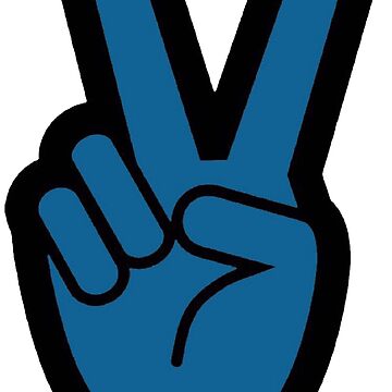 "Blue Peace Sign" Sticker for Sale by Maddie OMalley | Redbubble