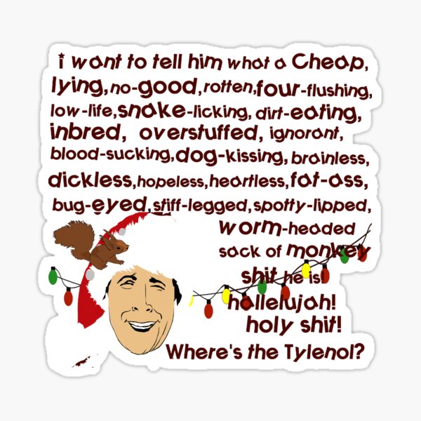 "Clark Griswold Rant" Sticker by MephobiaDesigns | Redbubble
