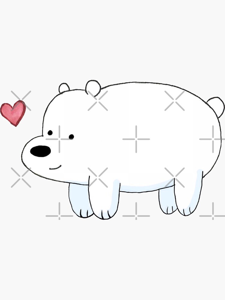 "Ice Bear " Sticker for Sale by elizablock | Redbubble