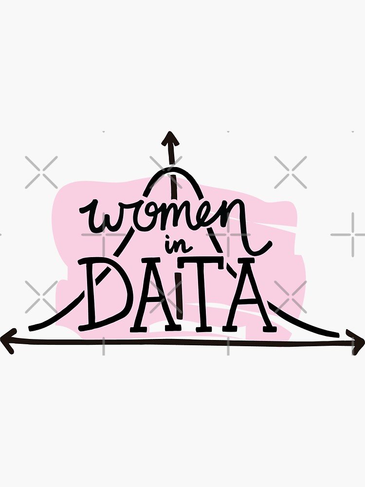 "Women in Data" Sticker for Sale by alissawang | Redbubble