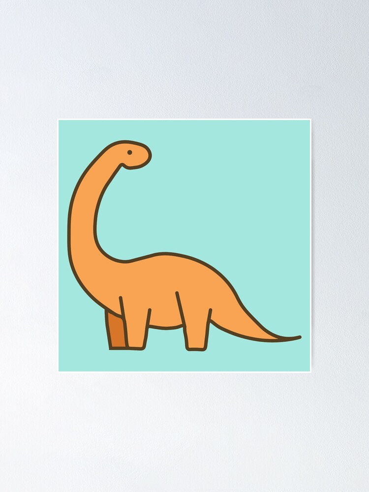 "Cute Mamenchisaurus (Long Neck)" Poster by tiedanchor | Redbubble