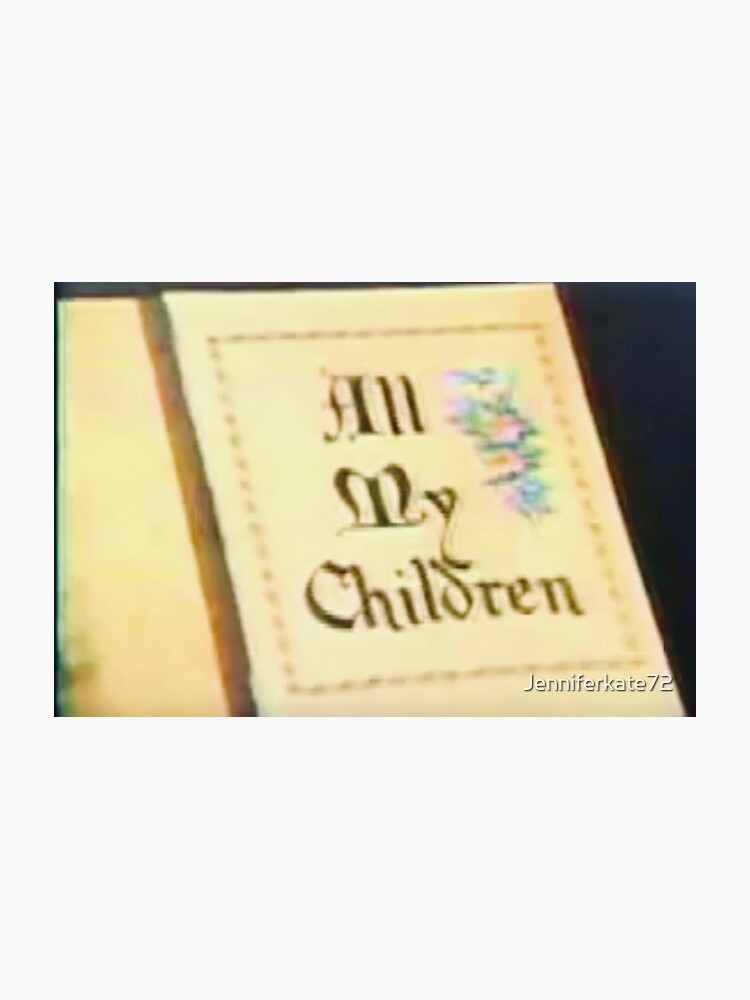 "All My Children Opening, 1980" Sticker for Sale by Jenniferkate72 ...