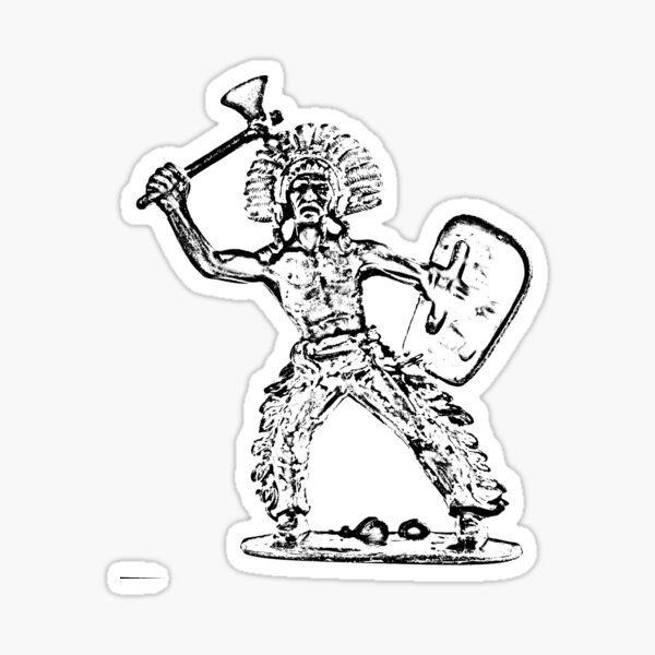"Indian puppy with tomahawk" Sticker for Sale by eliasbilly | Redbubble