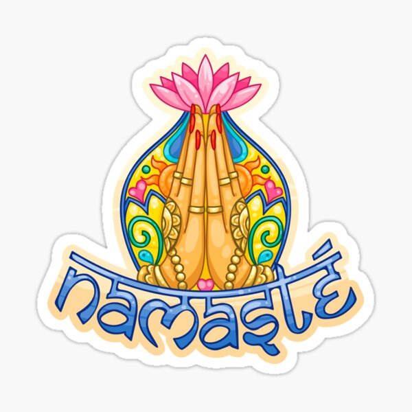 "Namaste " Sticker by Morphey22 | Redbubble