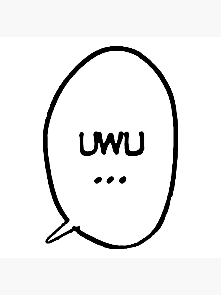 "UwU manga bubble " Poster for Sale by JayWebbDesign | Redbubble