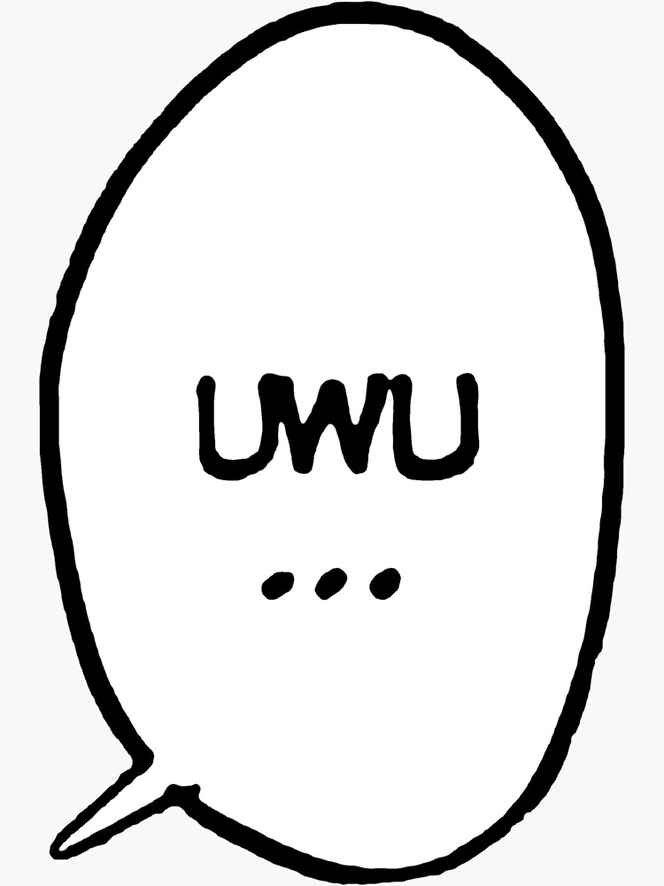 "UwU manga bubble " Sticker for Sale by No Memes Allowed | Redbubble