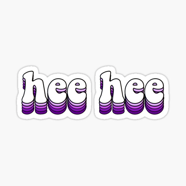 "hee hee" Sticker by Amby- | Redbubble