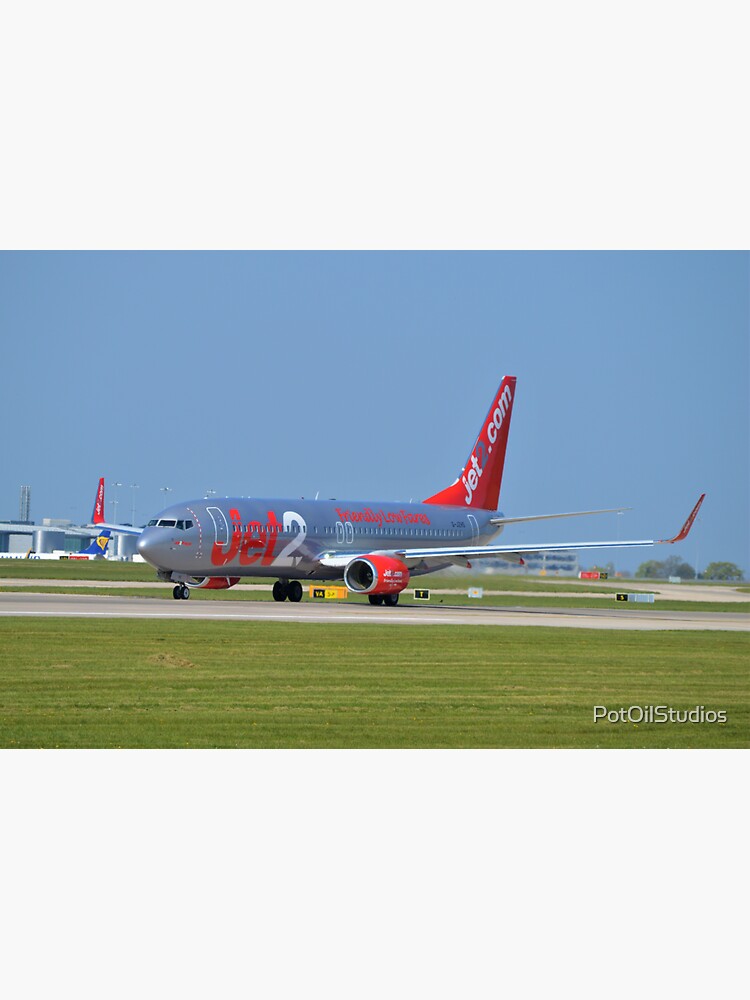 "Jet2 Boeing 737-8MG G-JZHS at Manchester" Sticker by PotOilStudios ...