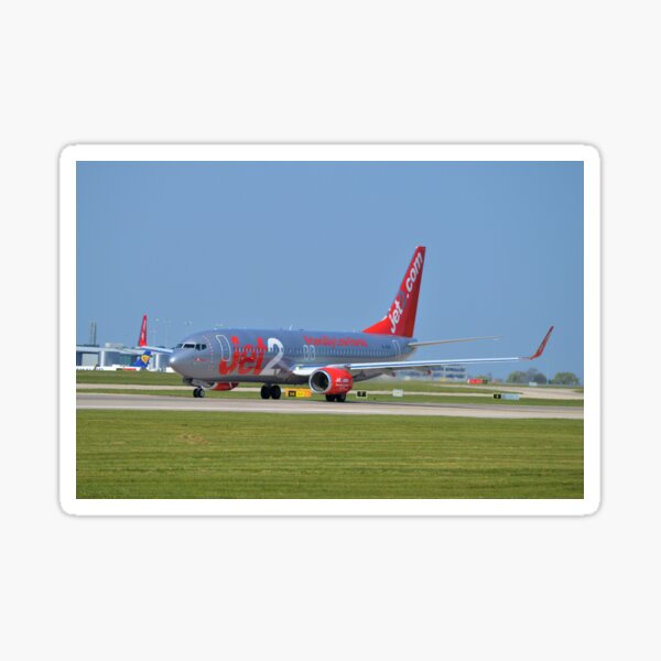 "Jet2 Boeing 737-8MG G-JZHS at Manchester" Sticker by PotOilStudios ...
