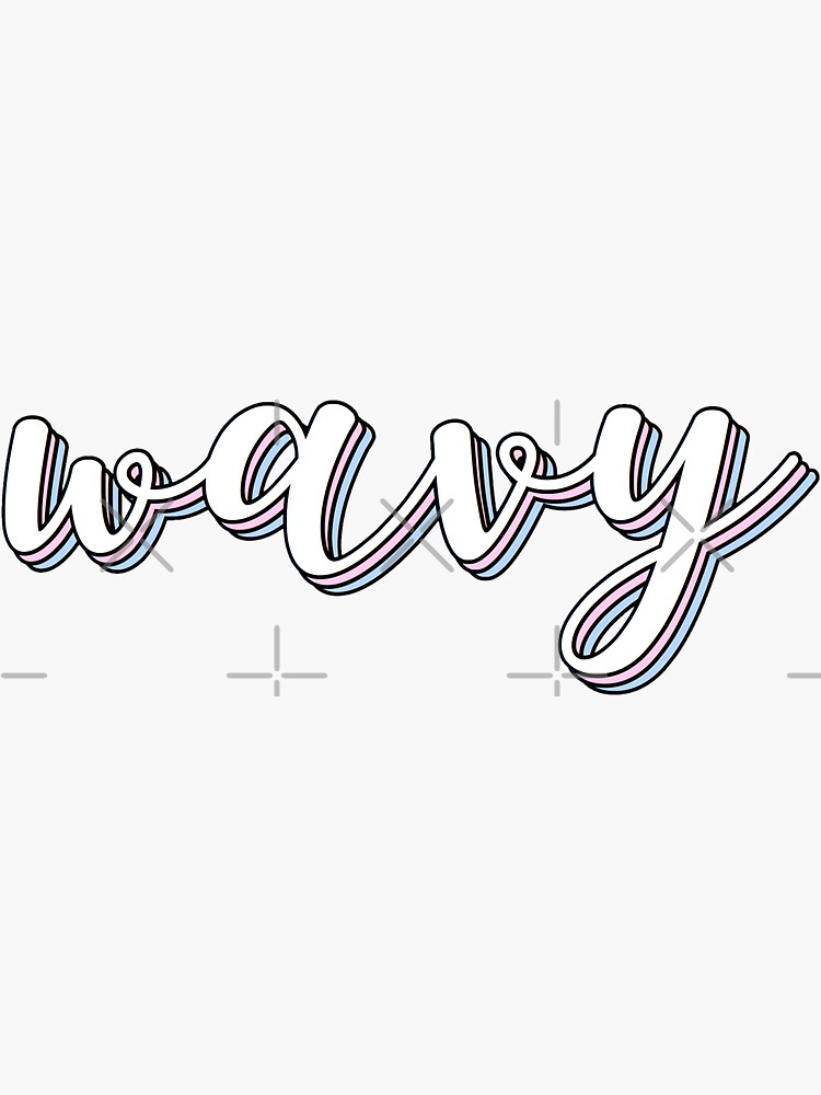 "wavy" Sticker by Amby- | Redbubble