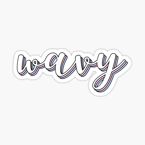 "wavy" Sticker by Amby- | Redbubble