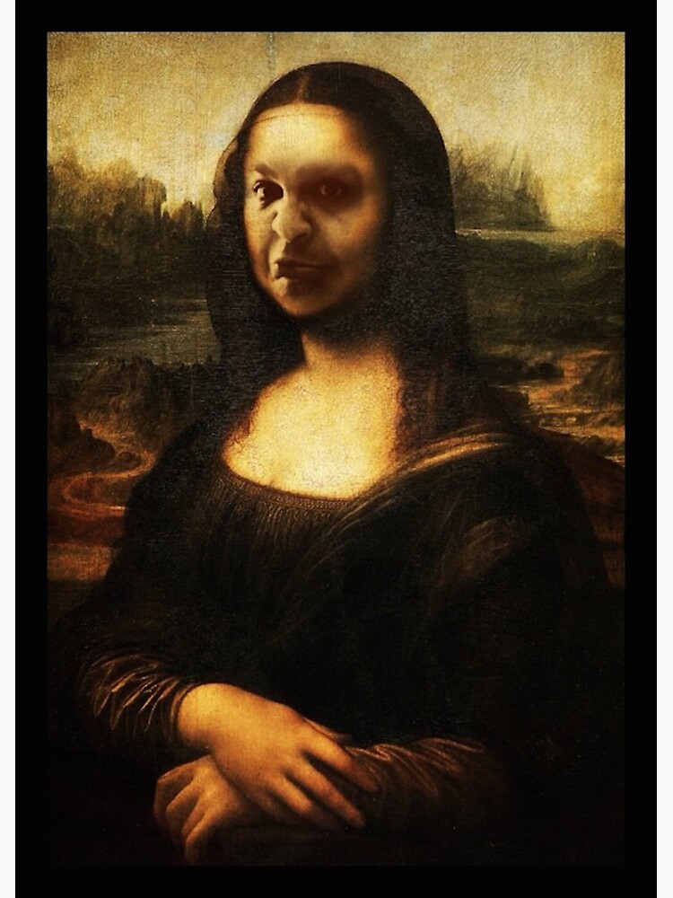 "Mona Lisa face" Sticker for Sale by mevlut | Redbubble