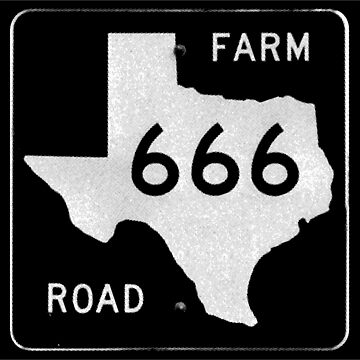 "Texas Farm Road 666" Sticker for Sale by TexasFM666 | Redbubble