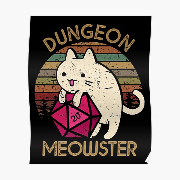 "DUNGEON MEOWSTER" Poster by shouyout | Redbubble